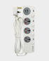 Buy Sirocco 4 Way Extension Socket USB 3m White in Qatar - AlaneesQatar.Qa