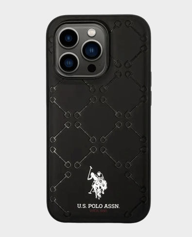 Buy U.S. Polo iPhone 15 Pro Max PU Leather HS Pattern Case in Qatar ...
