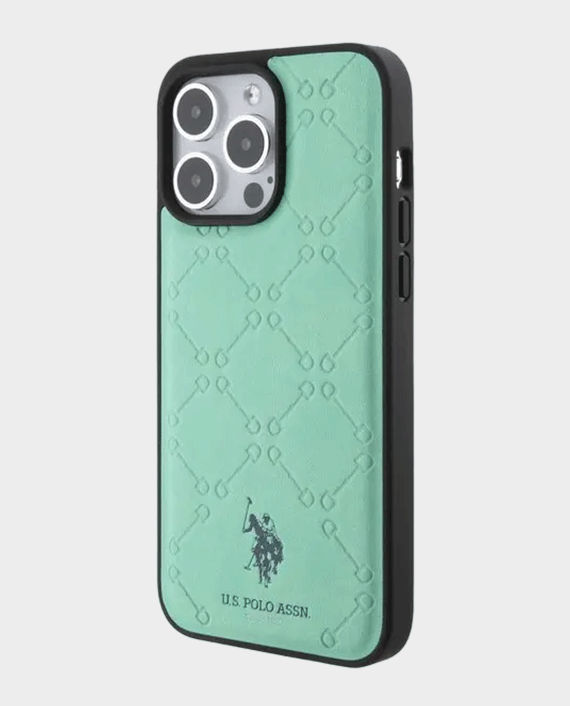 Buy U.S. Polo iPhone 15 Pro PU Leather HS Pattern Case (Green) in Qatar ...