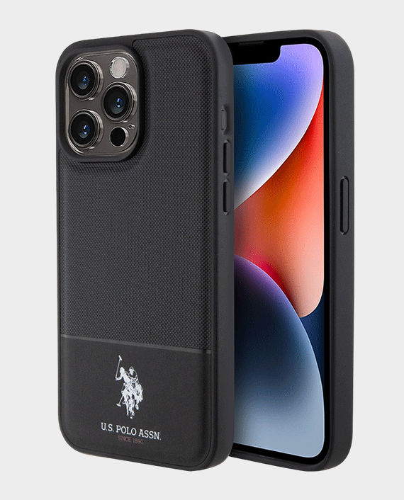 Buy U.S. Polo iPhone 15 Pro PU Leather Mesh Pattern DH Case in Qatar ...