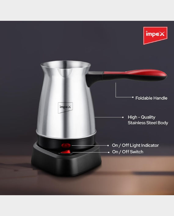 Buy Impex Turkish Coffee Maker 500ml Stainless Steel in Qatar ...