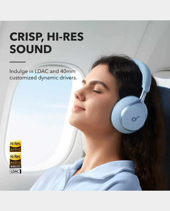 Buy Anker Soundcore Space One Active Noise Cancelling Headphones - Blue ...
