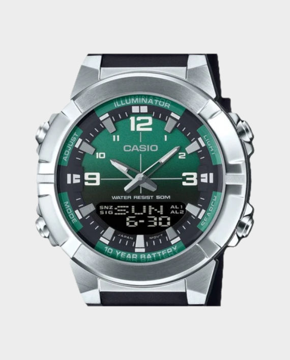 Buy CASIO Men's Analog-Digital Watch AMW-870A-3AVDF - Green Dial in ...