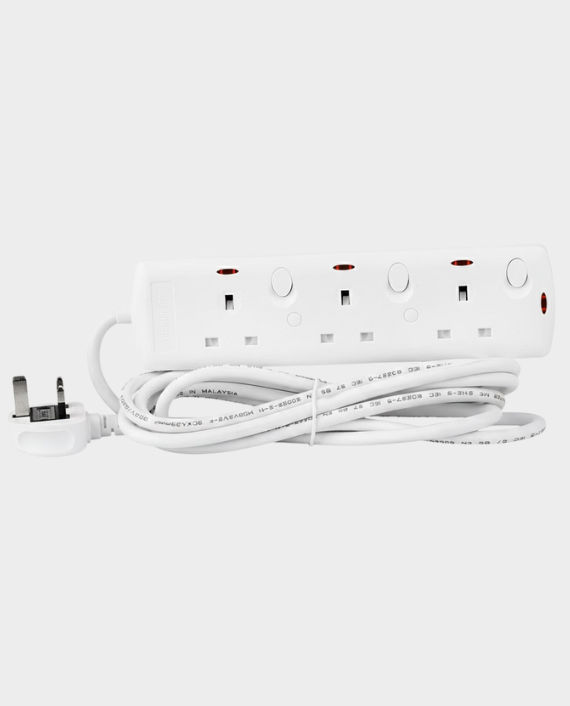 Buy Terminator 3 Way UK Power Extension 3M in Qatar - AlaneesQatar.Qa