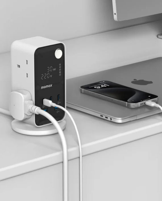 Buy Momax 1-Charge Work Flow 6-Outlet GaN Power Tower in Qatar ...