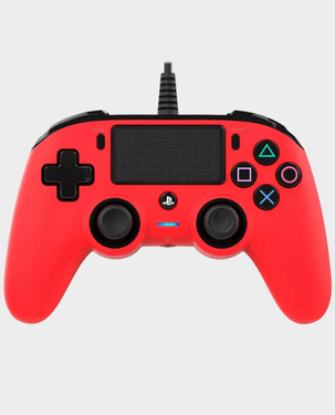 Buy Nacon Wired Compact Controller for PS4/PC (Red) in Qatar - AlaneesQatar.Qa