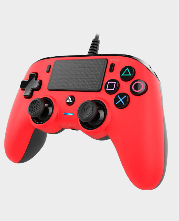 Buy Nacon Wired Compact Controller for PS4/PC (Red) in Qatar - AlaneesQatar.Qa