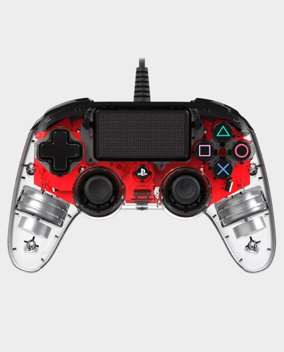 Buy Nacon Wired Illuminated Compact Controller for PS4/PC (Red) in Qatar - AlaneesQatar.Qa