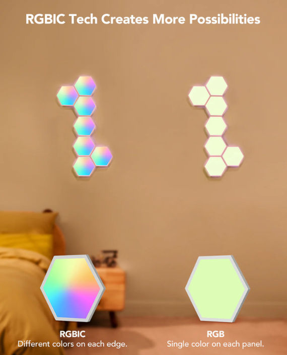 Buy Govee Glide Hexagon Light Panels | 10 Pack | RGBIC Technology ...