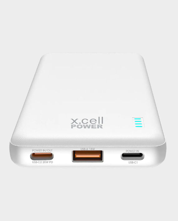Buy X.Cell 10000mAh 20W PD Slim Power Bank XL-PC-10200PD White in Qatar ...