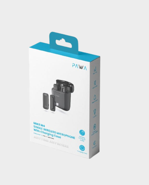 Buy PAWA Mike M4 Single Wireless Microphone with Charging Case in Qatar ...