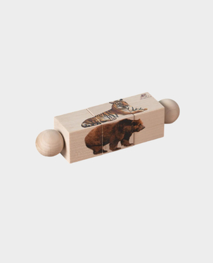 Buy Ariro Wooden Rotating Puzzle - Mammals in Qatar - AlaneesQatar.Qa