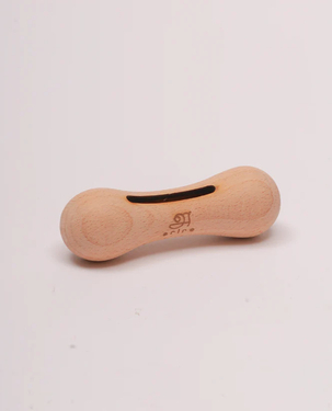 Buy Ariro Wooden Rattle - Dumbbell with bell in Qatar - AlaneesQatar.Qa