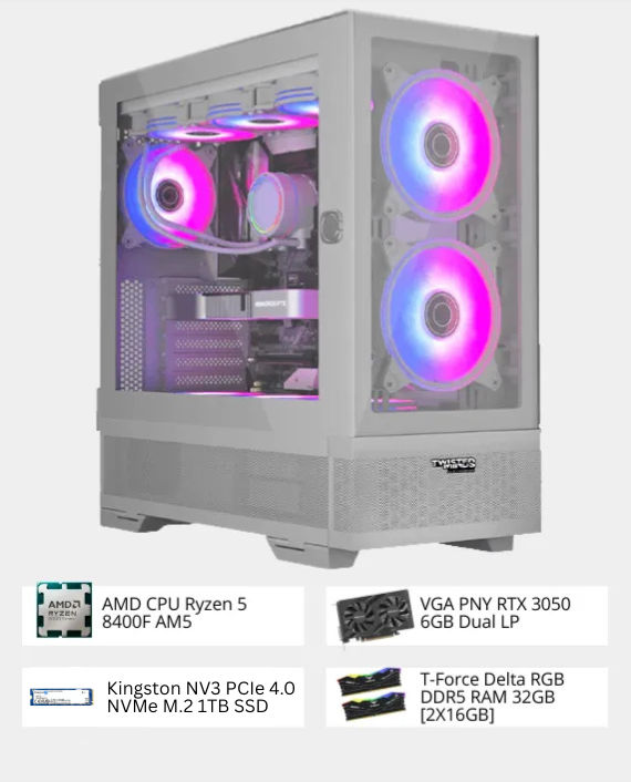 Buy Pre-build Gaming PC (i5-14400F | RTX 3050 | 16GB RGB RAM | 1TB NVMe ...