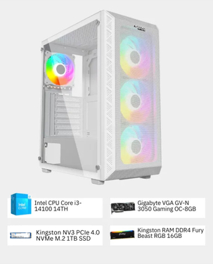 Buy Pre-build Gaming PC With (Core i3-14100 | Gigabyte VGA GV-N 3050 ...