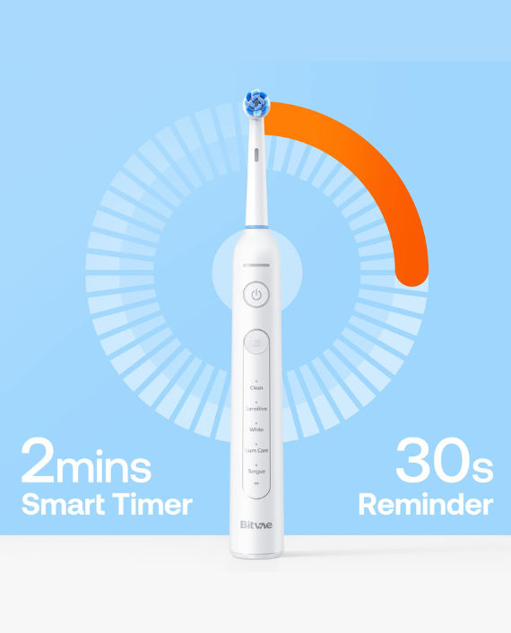 Buy Bitvae R2 Rotating Electric Toothbrush (8 Head) - White in Qatar ...