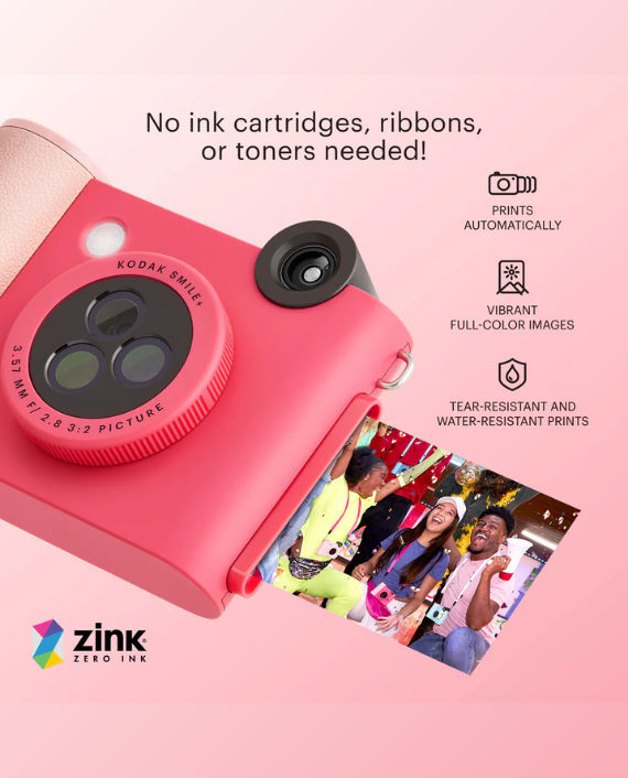 Buy KODAK Smile+ Wireless Digital Instant Print Camera (Fuchsia) in Qatar - AlaneesQatar.Qa
