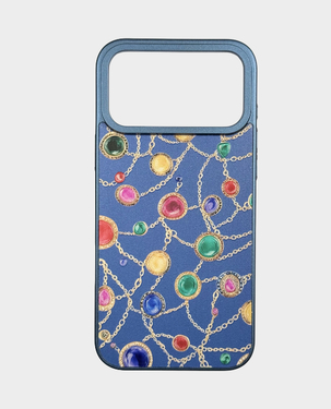 Buy Fancy Jewel Chain Design Back Case for iPhone 17 Pro Max - Navy ...