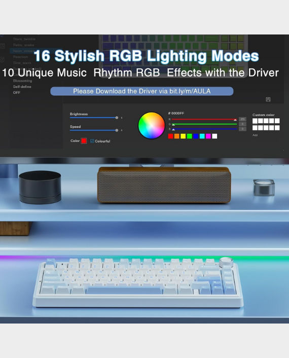 Buy Aula F75 80 Keys RGB 75% Mechanical Gaming Keyboard - Midnight Wave ...