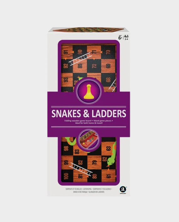 Buy Merchant Ambassador Folding Wood Snakes and Ladders Set in Qatar ...