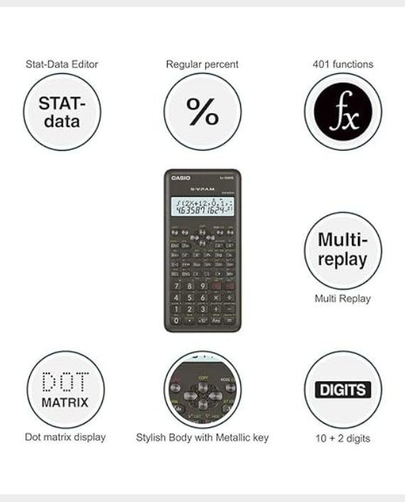 Buy CASIO Scientific Calculator FX-100MS-2-W-DT-V in Qatar ...
