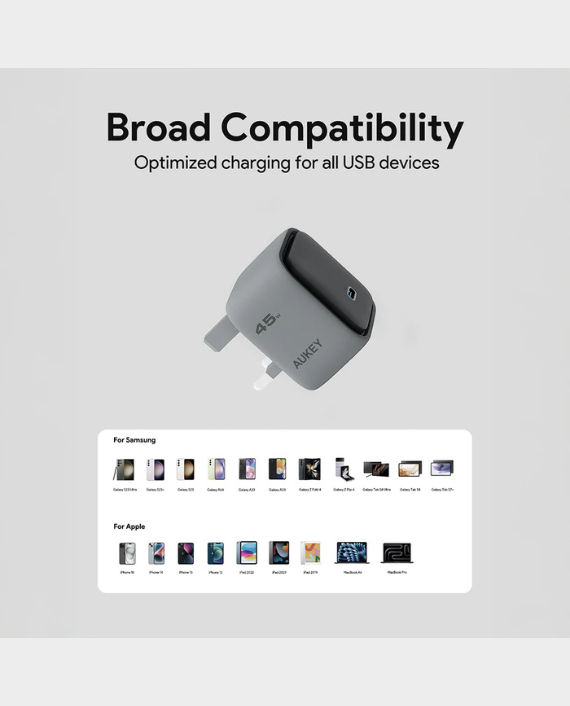 Buy AUKEY Comet PD, 45W Wall Charger in Qatar - AlaneesQatar.Qa