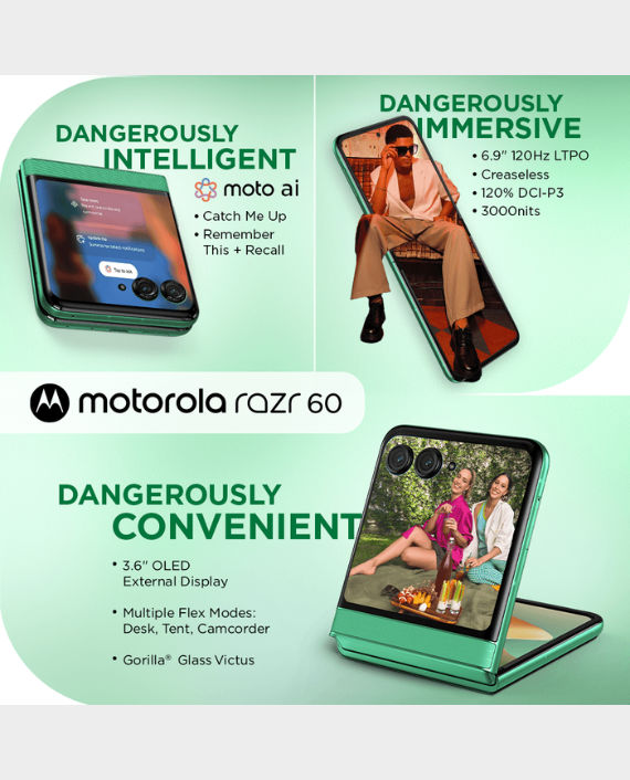Buy Motorola Razr 60 8GB 256GB - Spring Bud in Qatar - AlaneesQatar.Qa