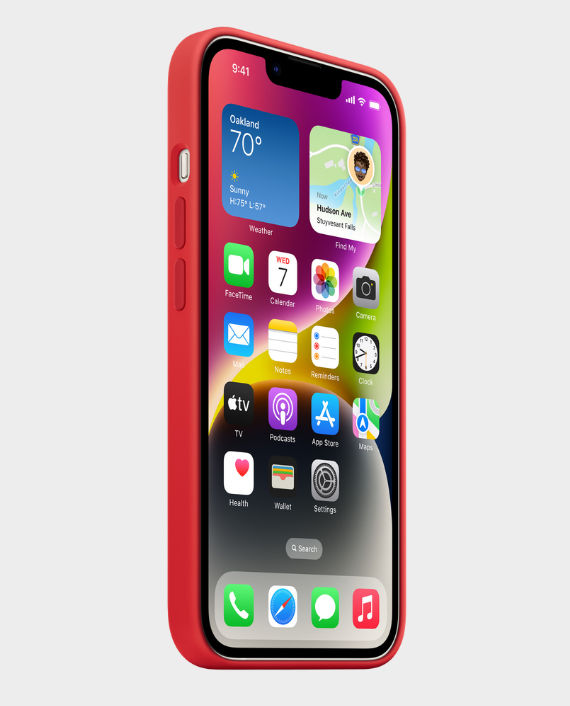 Buy Apple Silicone Case for iPhone 14 Plus - Red in Qatar - AlaneesQatar.Qa