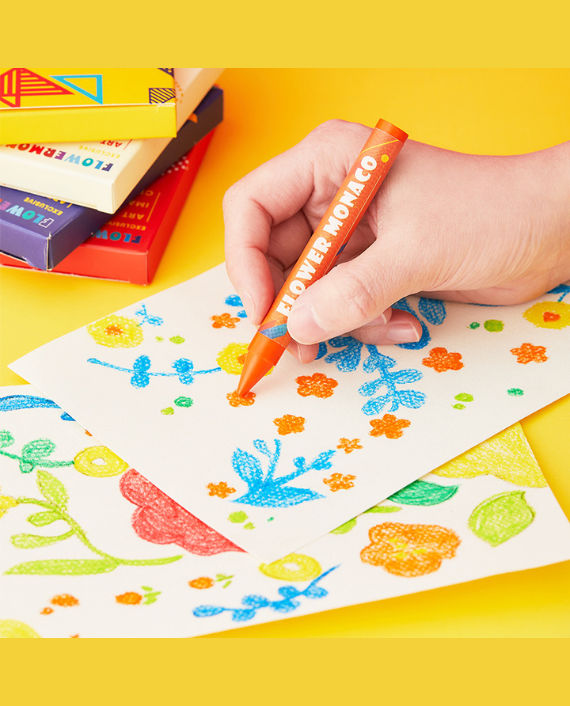 Buy Flower 12 Colors Monaco Palm Crayon FM600142 in Qatar - AlaneesQatar.Qa