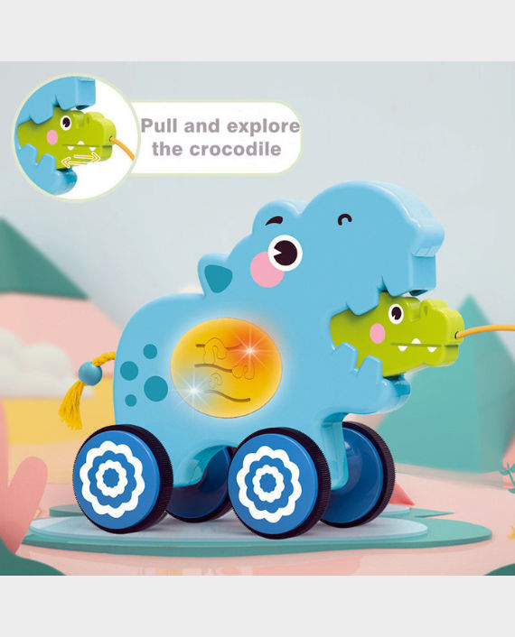 Buy Wanderlong Pull Rope Car Glowing Hippo 63502 - Blue in Qatar ...