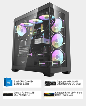 Buy Pre-build Gaming PC (Core i5-14400F | 16GB RAM | RTX 3050 OC 8GB ...