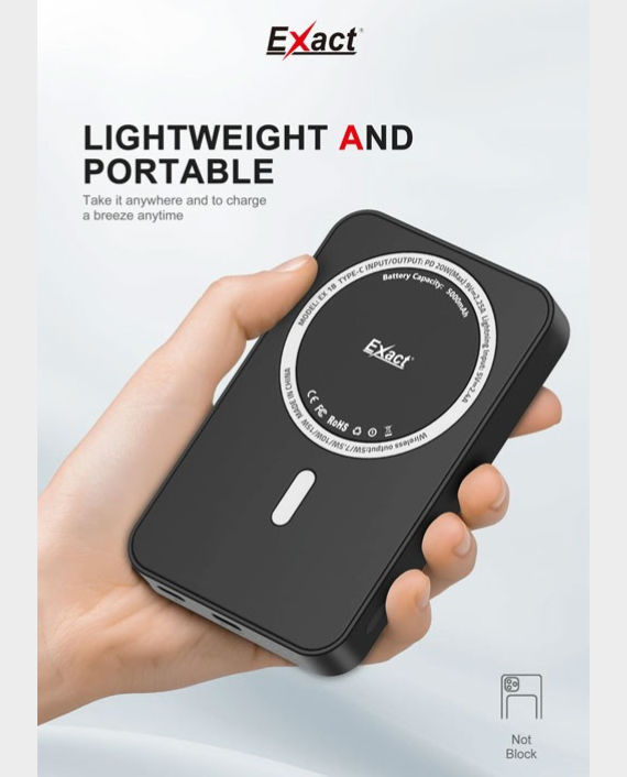 Buy Exact PD 20W MagSafe Power Bank 5000mAh in Qatar - AlaneesQatar.Qa
