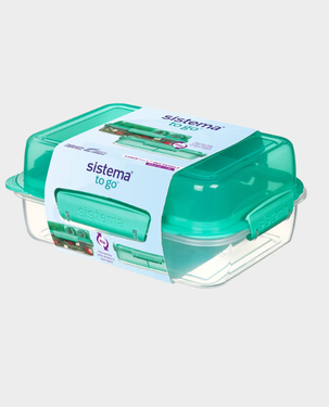 Buy Sistema 1.8L Lunch Stack Rectangle Box To Go SM21710 - Mint Teal in ...