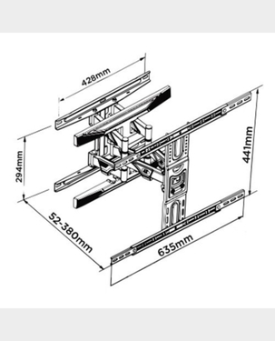 Buy NB P6 Ultra Slim Double ARM Full Motion 40-80 Inch TV Wall Mount NB ...