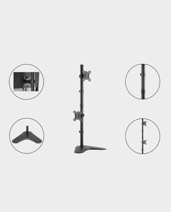 Buy Skill Tech Vertical Dual 13 - 34 inch Monitor Desktop Stand SH120 ...