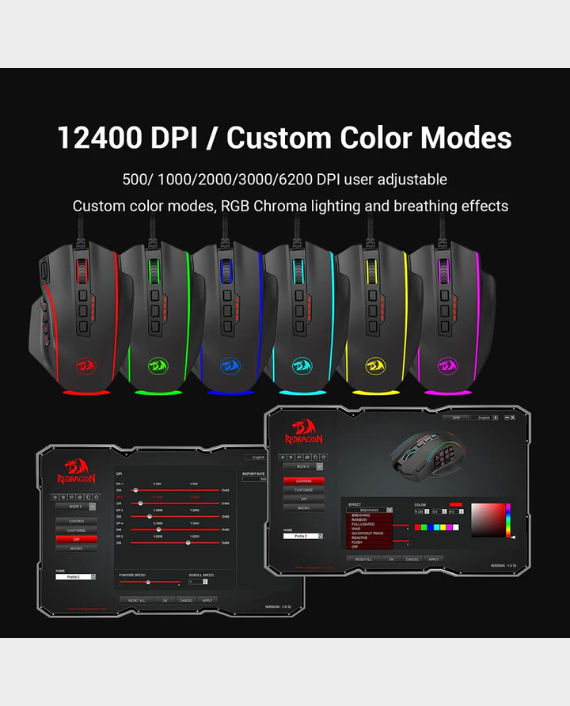 Buy Redragon Perdition 2 Wired Gaming Mouse | M901K‑2 - Black in Qatar ...