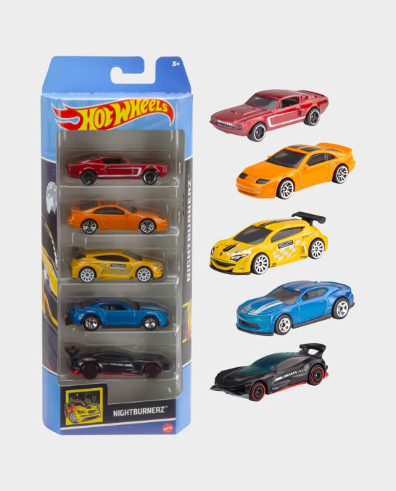 Buy Hot Wheels Basic Car 1:64 Scale 5-Pack Assorted 1806 - Multicolor in Qatar - AlaneesQatar.Qa