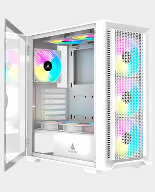 Buy Acegeek Tempest A370 Mid Tower Gaming PC Case (White) in Qatar ...