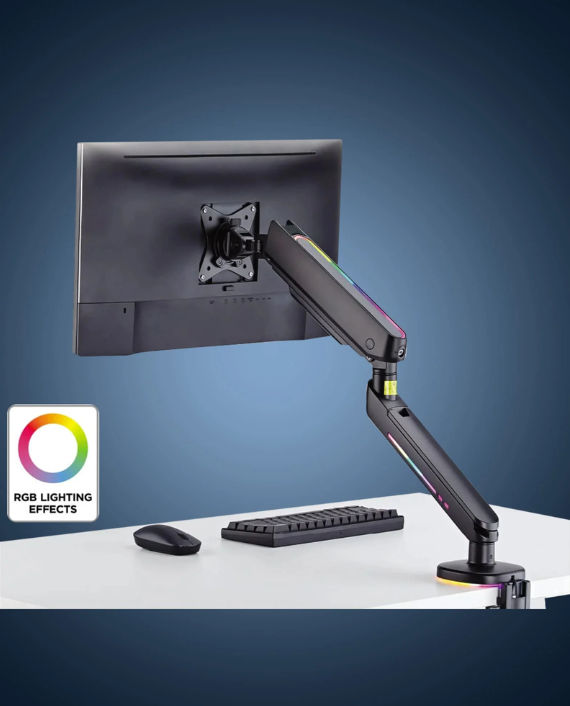 Buy Epic Gamers Single Gas Spring RGB Monitor Arm | 1 Screen | Upto 32 ...