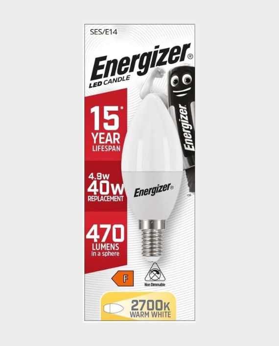 Buy Energizer LED Candle Bulb E14 | 4.9W Warm White in Qatar ...