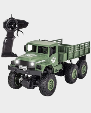 Buy JJRC 2.4GHz 4WD 1:18 Scale RC Military Truck - Army Green in Qatar ...