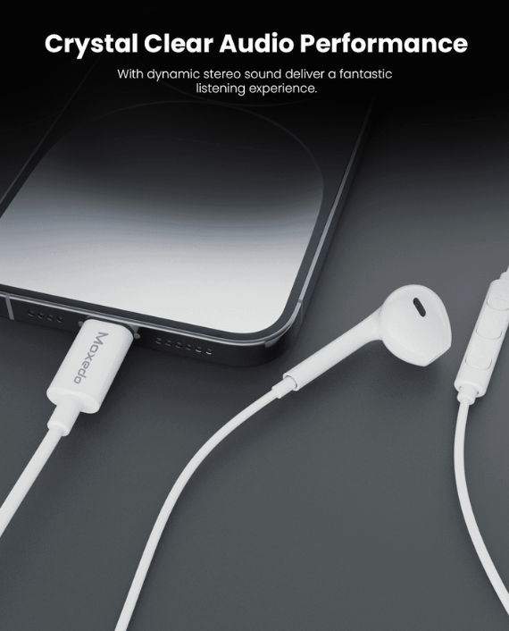 Buy Moxedo Wired Mono Stereo Lightning Earphone - White in Qatar ...
