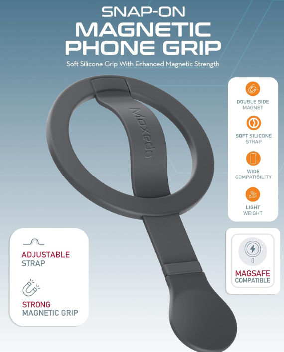 Buy Moxedo Snap-On Magnetic Phone Grip - Titanium Gray in Qatar ...