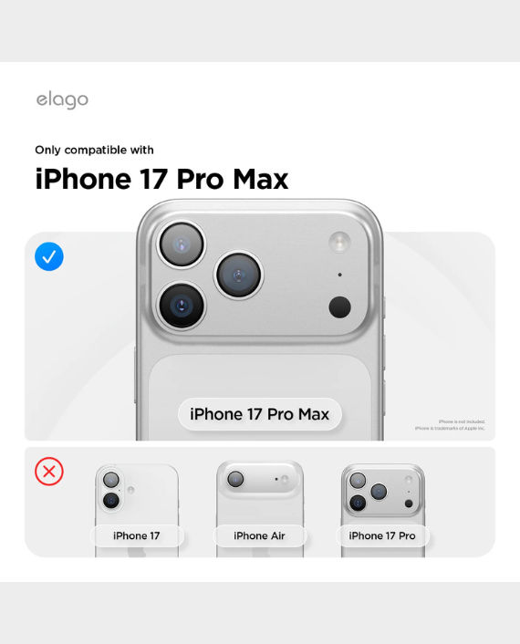 Buy Elago Tempered Glass for Apple iPhone 17 Pro Max | Easy Install ...