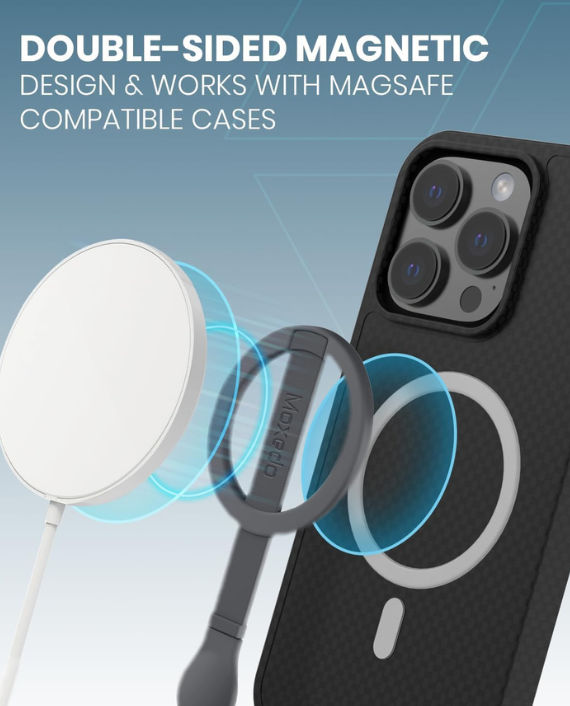 Buy Moxedo Snap-On Magnetic Phone Grip - Titanium Gray in Qatar ...