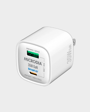 Buy MICRODIA SMARTCube Nano 35W PD GaN Pro Charger – Pearl White in Qatar - AlaneesQatar.Qa