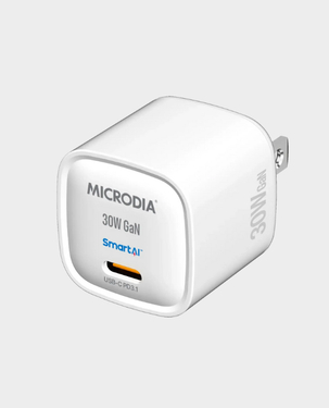 Buy MICRODIA SMARTCube Nano 30W GaN Charger | USB-C PD 3.1 - Pearl White In Qatar - AlaneesQatar.Qa