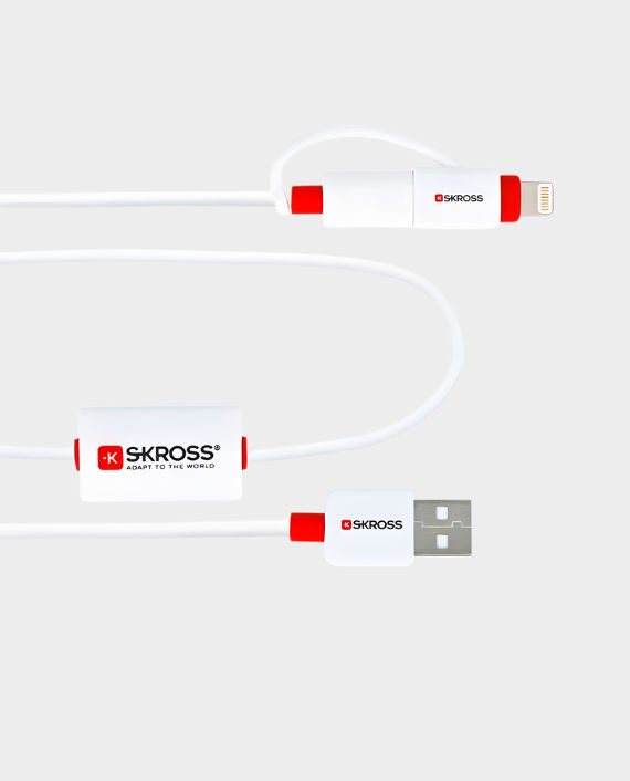 Buy Skross Buzz 2-in-1 Micro USB & Lightning Connector Cable in Qatar ...