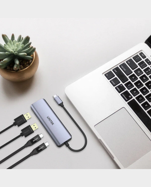 Buy UNITEK uHUB Q4 Next 4-in-1 USB-C Hub 5Gbps Space Grey in Qatar ...