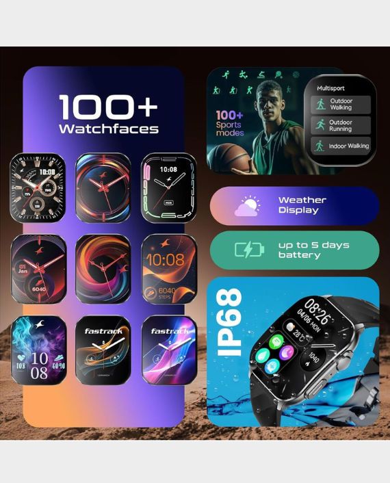 Buy Titan Fastrack Horizon S1 Smartwatch - Black in Qatar - AlaneesQatar.Qa